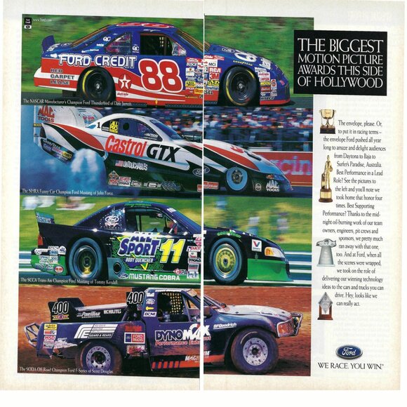 Ford Race Team | Art | 998 Ford Race Team Vintage Magazine Print ...